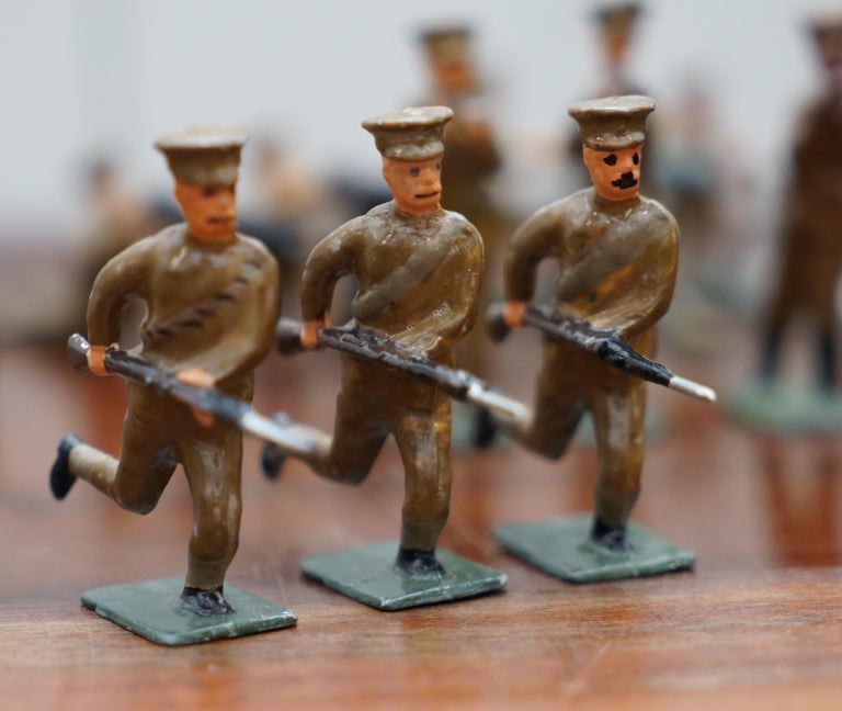 Rare Set of World War i Antique Toys Military Soldiers 52 Mixed Pieces ...