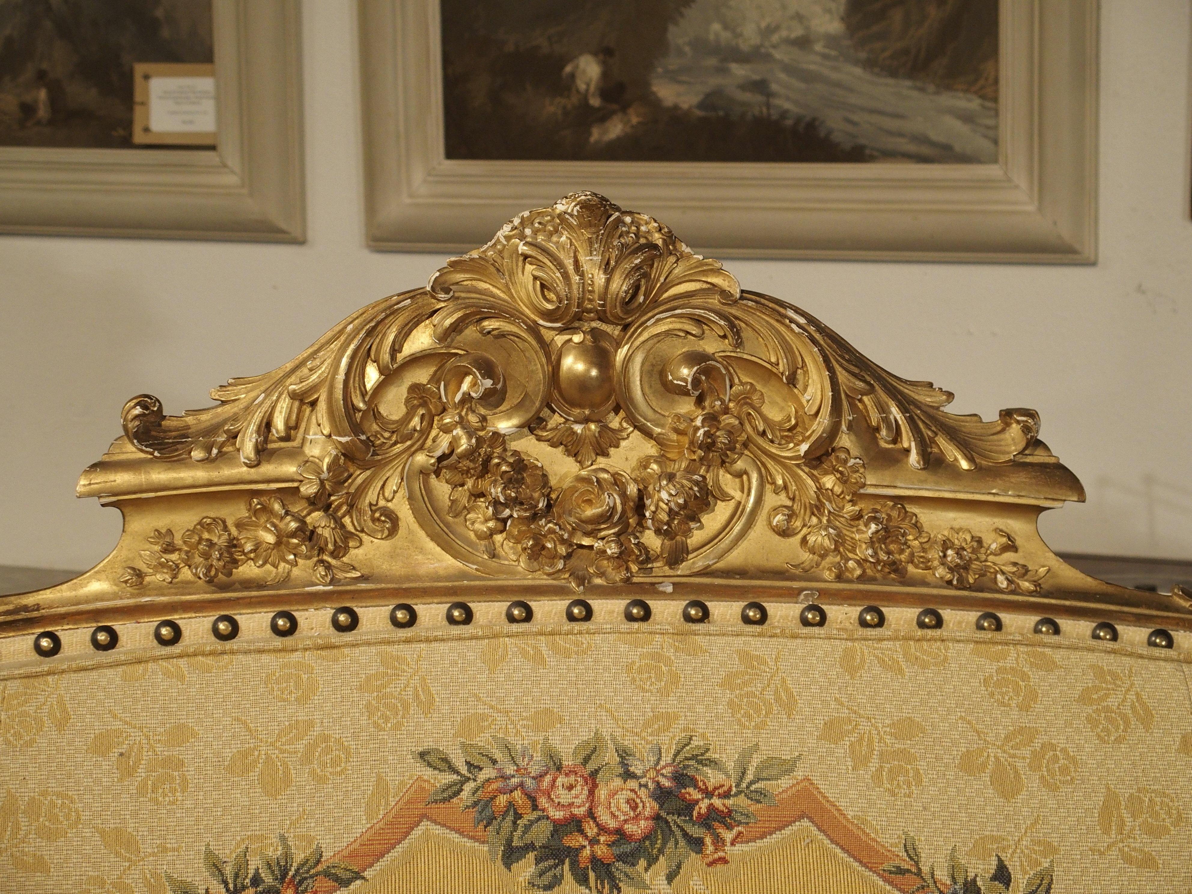 Rare Seven-Piece Louis XIV Style Giltwood Salon Suite from France ...