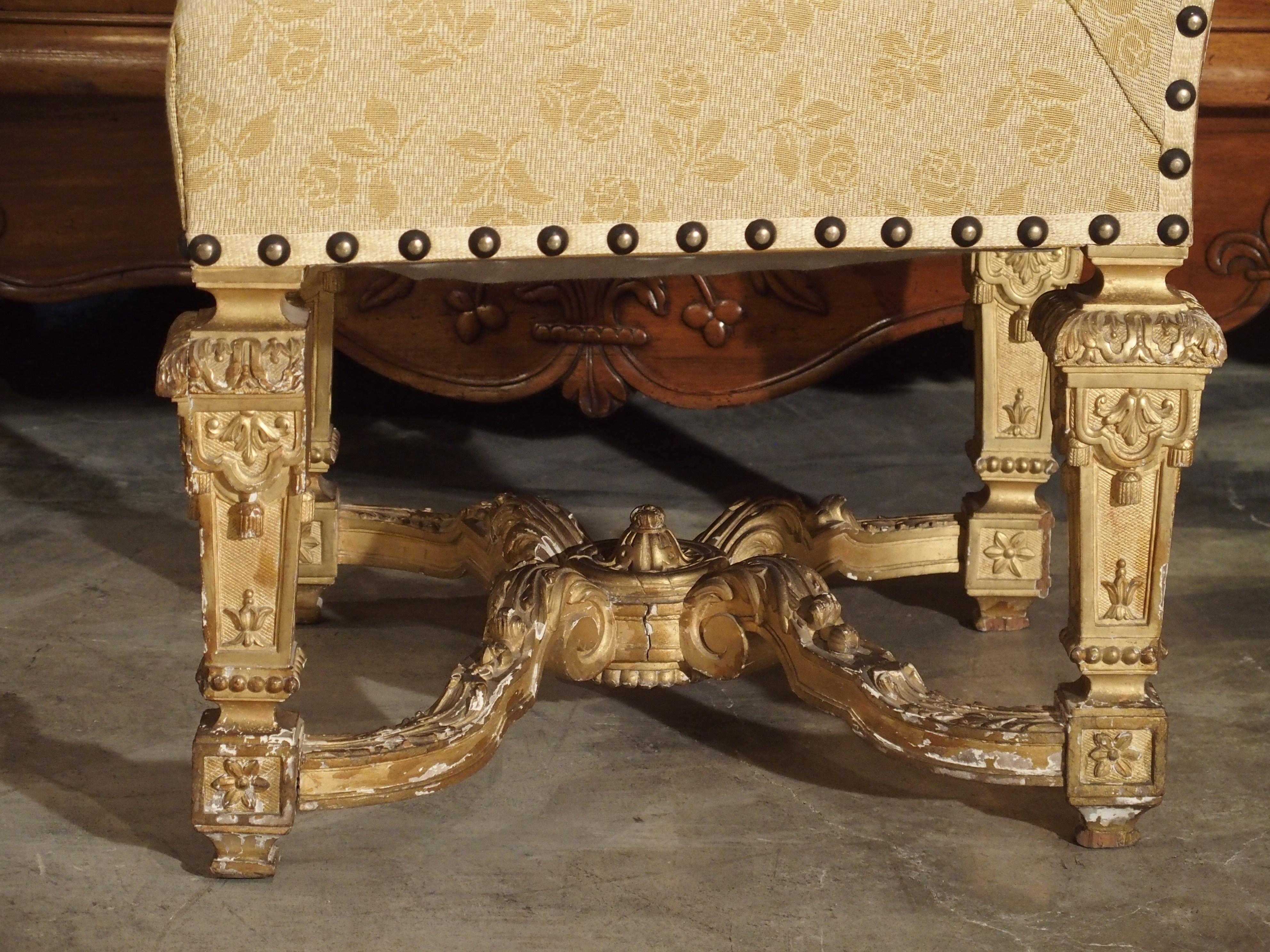 Rare Seven-Piece Louis XIV Style Giltwood Salon Suite from France ...