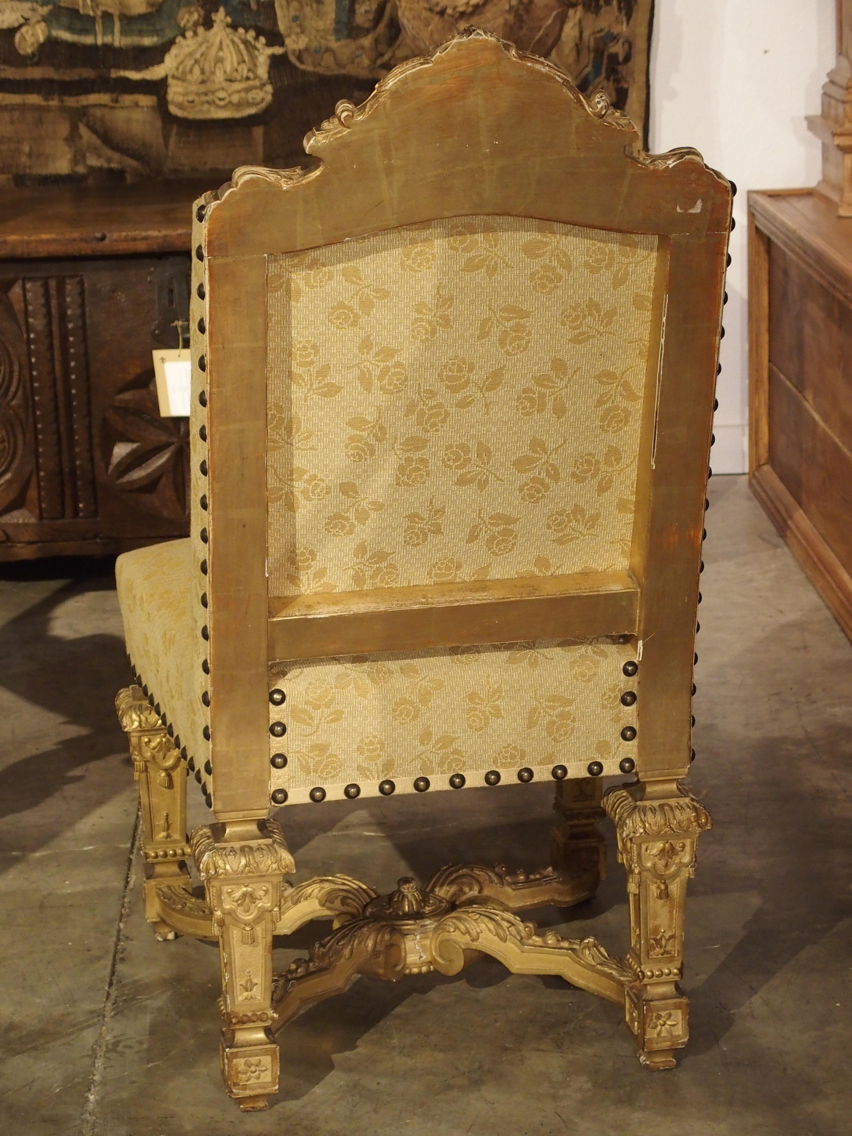 Rare Seven-Piece Louis XIV Style Giltwood Salon Suite from France ...