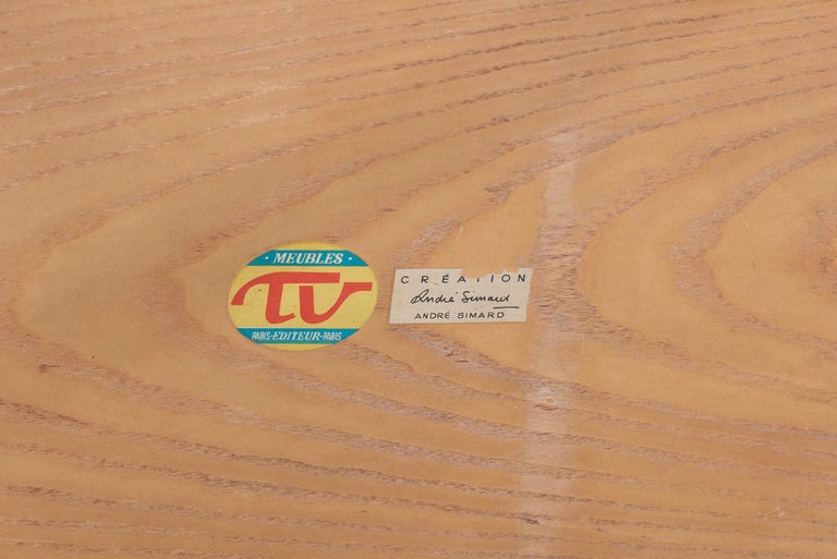 Rare Signed Coffee Table by André Simard for Meubles TV, 1950s For Sale ...
