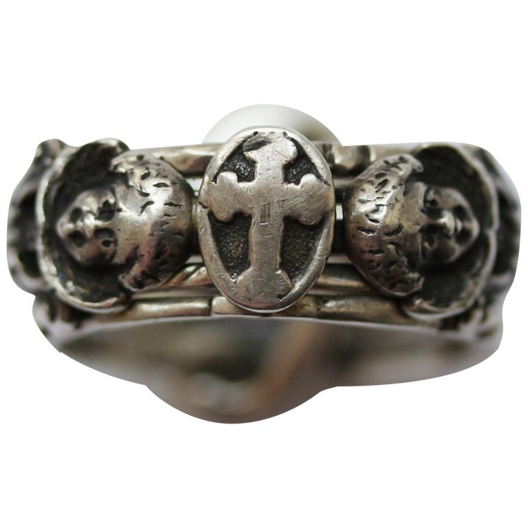 Rare Silver Neo Renaissance Angel Puzzle Ring at 1stDibs | renaissance ...
