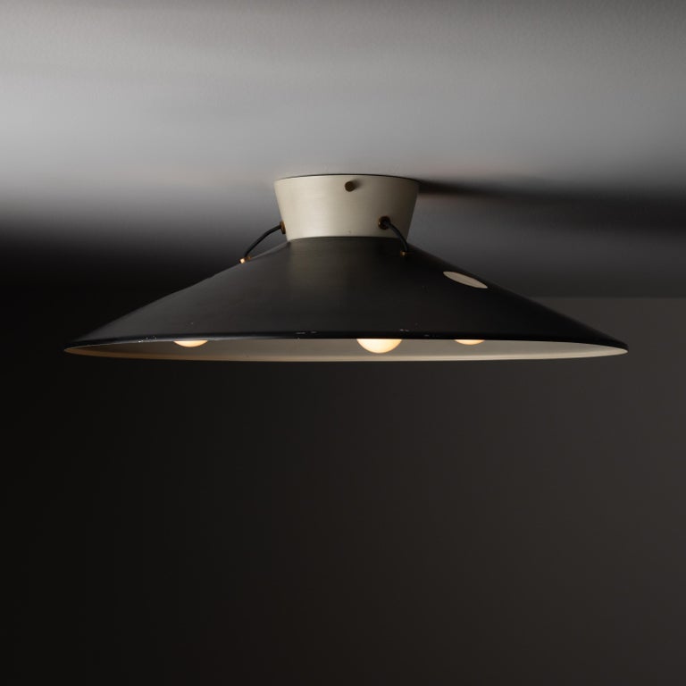 Rare Single Flush Mount Ceiling Light by Stilnovo For Sale at 1stDibs