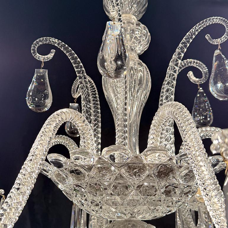 Rare Six-Arm French “Saint Louis Crystal” Chandelier For Sale at 1stDibs
