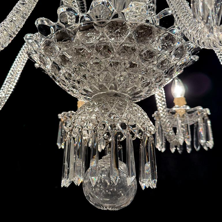 Rare Six-Arm French “Saint Louis Crystal” Chandelier For Sale at 1stDibs