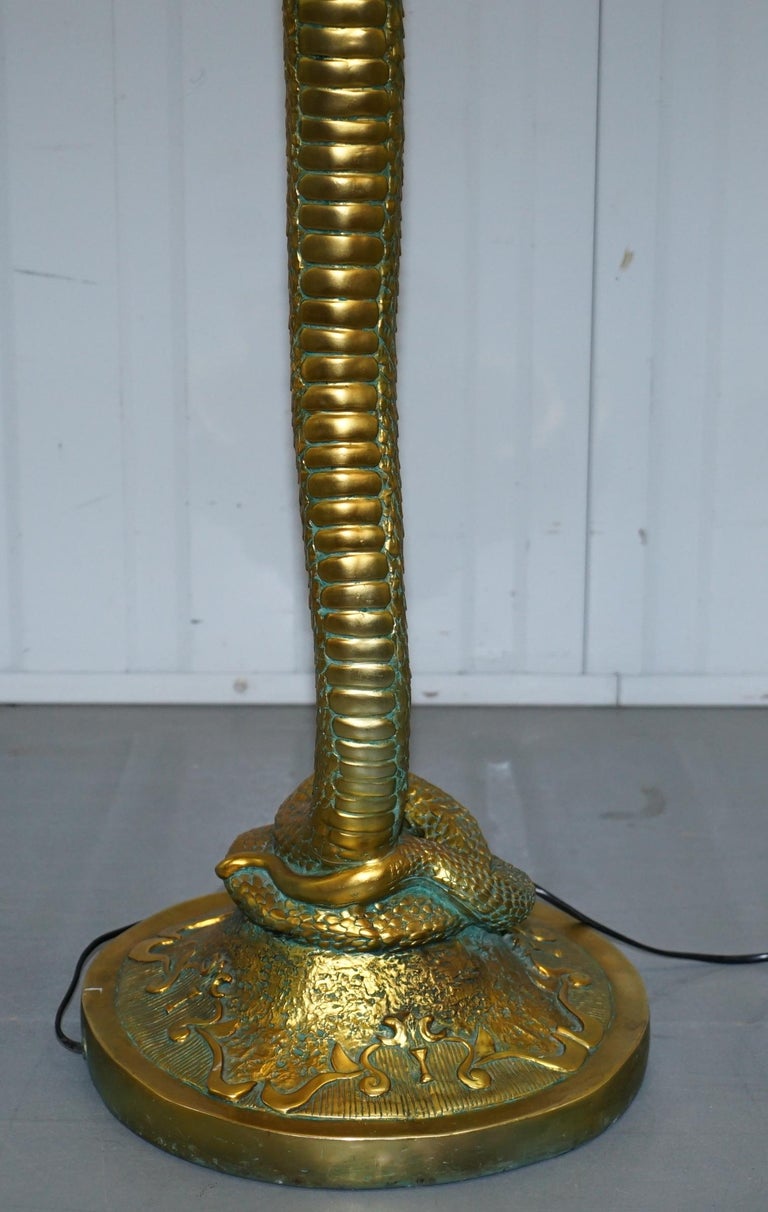 Rare Snake Floor Standing Lamp after Edgar Brandt at 1stDibs