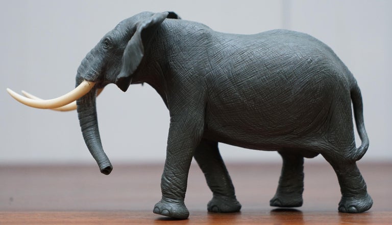 Rare Solid Jasper Elephant Carved By Gerd Dreher 1939 Retailed By