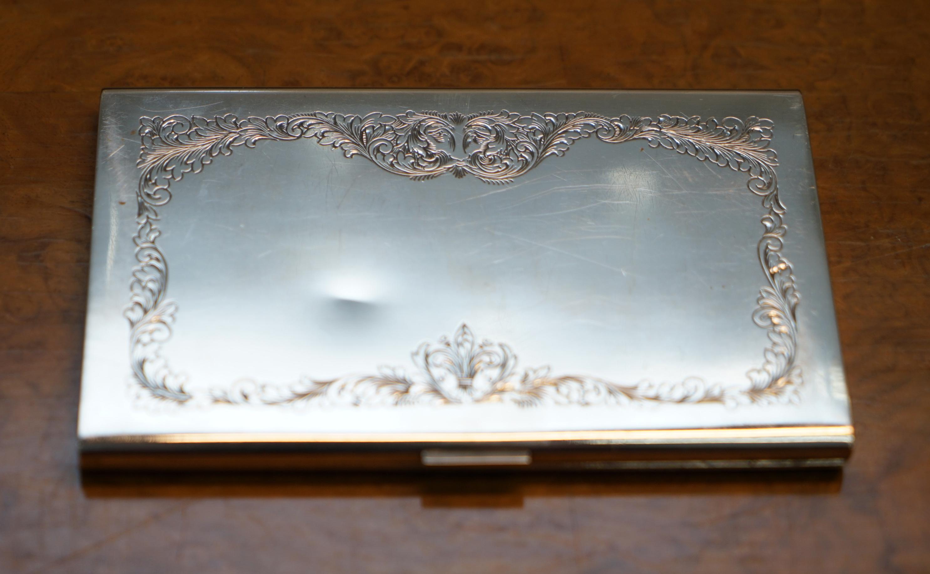 Rare Solid Silver Giovannoni Signed Cigarette Case with Italian Scene ...