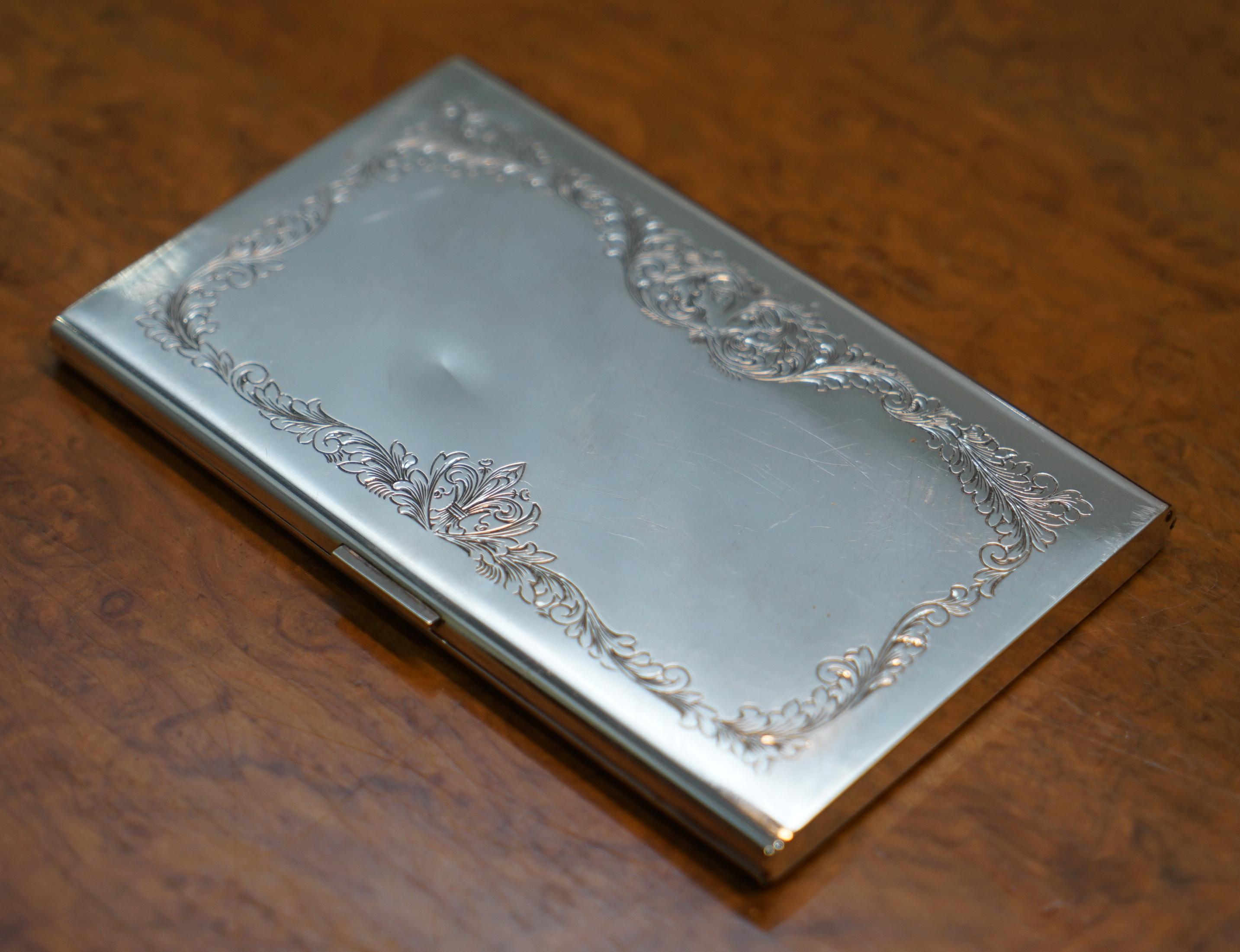 Rare Solid Silver Giovannoni Signed Cigarette Case with Italian Scene ...
