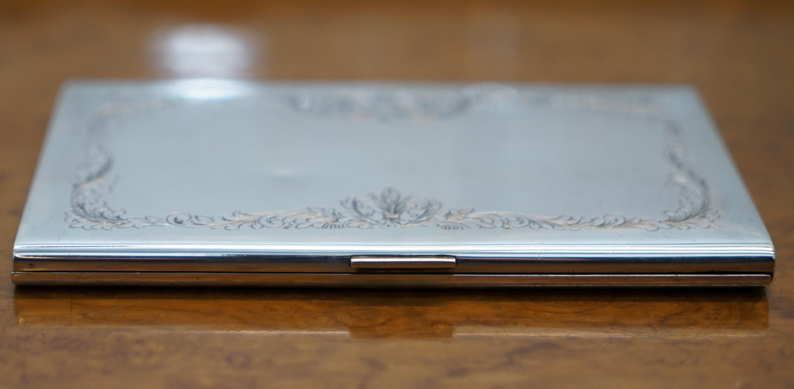 Rare Solid Silver Giovannoni Signed Cigarette Case with Italian Scene ...