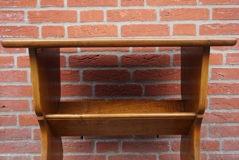 Rare Solid Wood Arts and Crafts End or Side Table with Book Trough ...