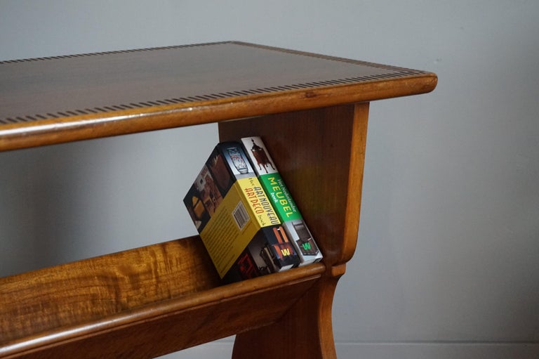 Rare Solid Wood Arts and Crafts End or Side Table with Book Trough ...