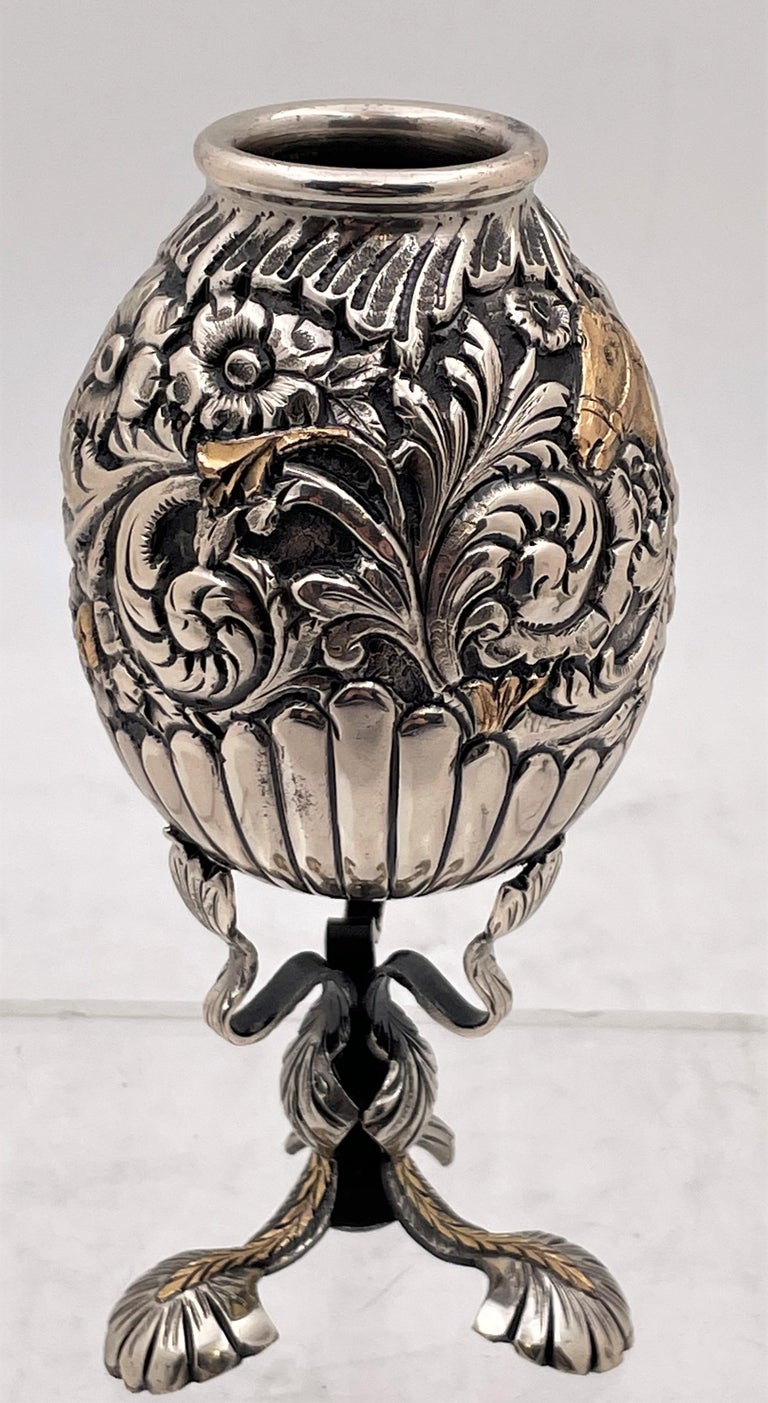 Rare South American Mate Cup 18k Gold Inlay on Silver with Horse Motif ...