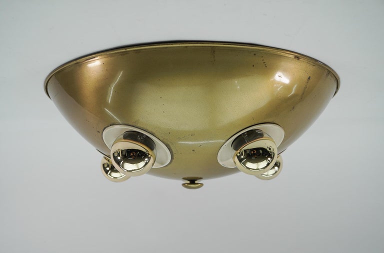 Rare Sputnik Flush Mount or Ceiling Lamp Made in Brass and Metal, Italy ...