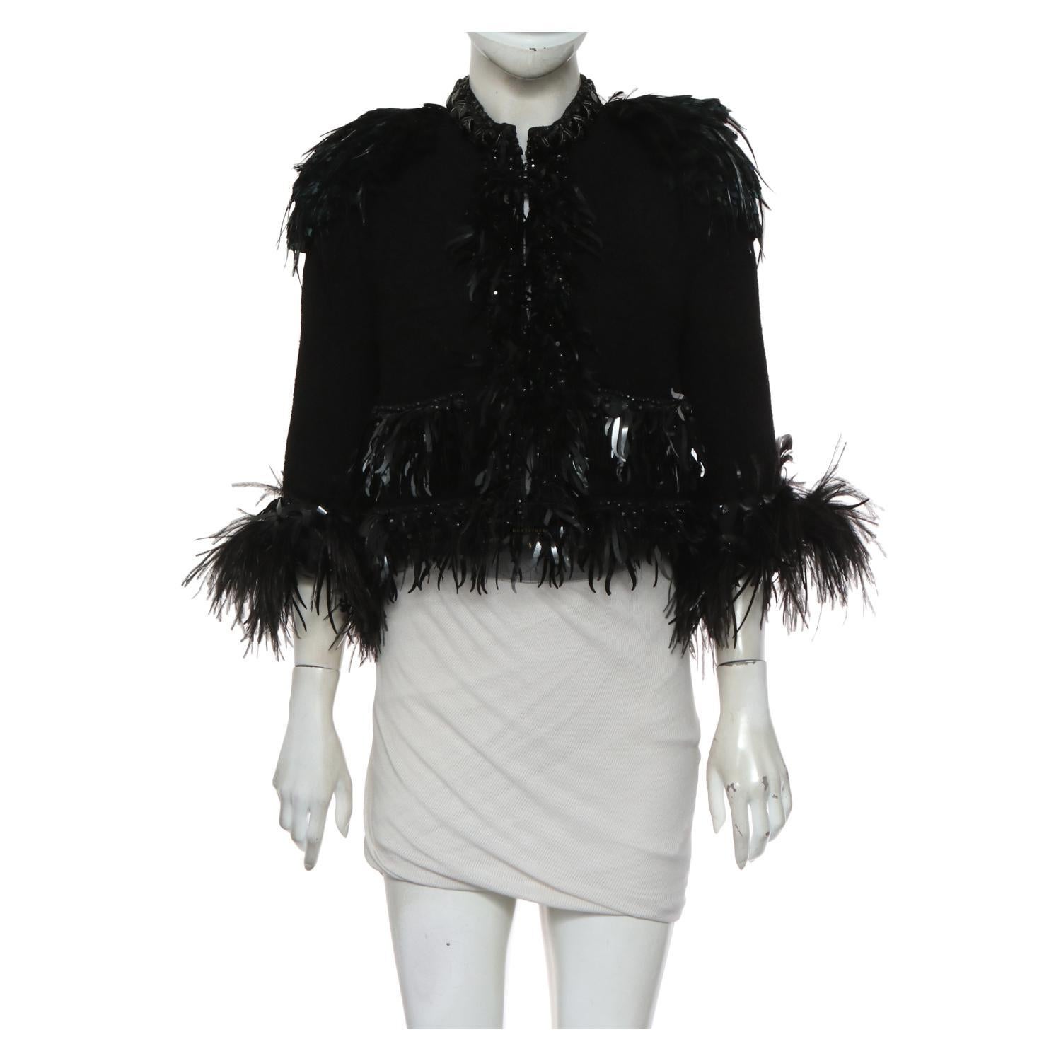 Rare SS14 Louis Vuitton Custom Feather Embellished Jacket For Sale at ...