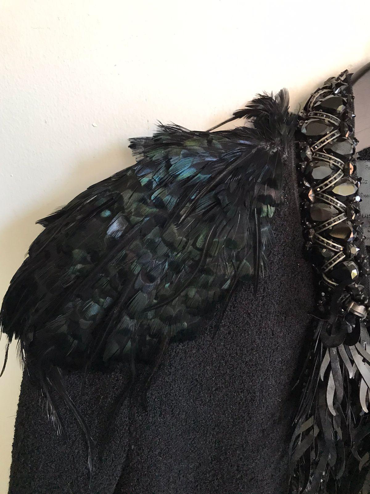 Rare SS14 Louis Vuitton Custom Feather Embellished Jacket For Sale at ...