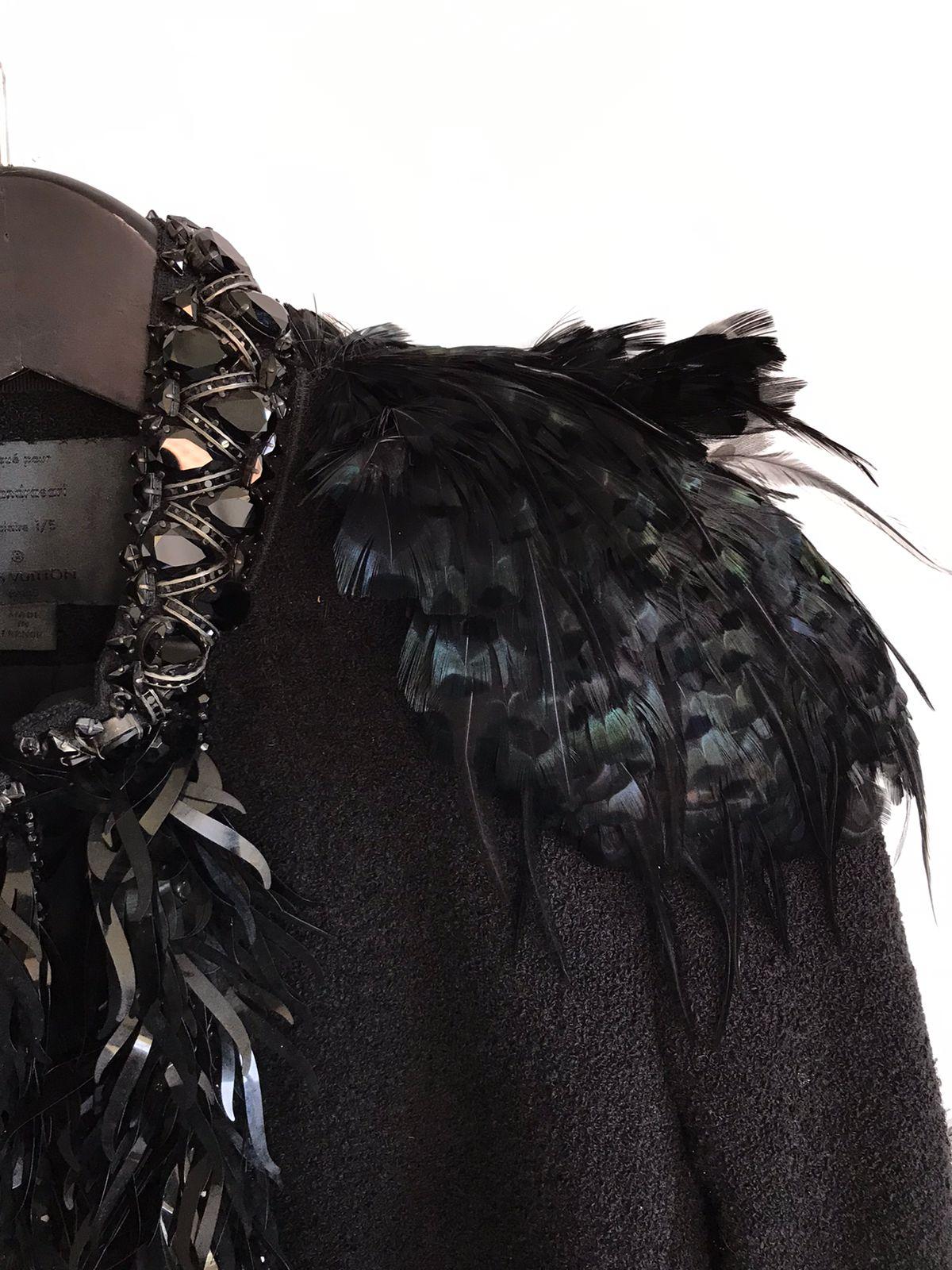 Rare SS14 Louis Vuitton Custom Feather Embellished Jacket For Sale at ...