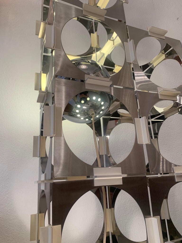 Rare Stainless Steel Skyscraper Modular Floor Lamp by Reggiani, Italy ...
