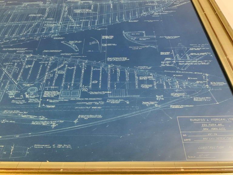 Rare Starling Burgess and Morgan Yacht Blueprint No. 52-06 For Sale at ...