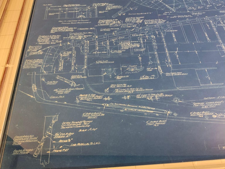 Rare Starling Burgess and Morgan Yacht Blueprint No. 52-06 For Sale at ...
