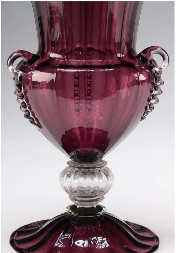 Rare Steuben Frederick Carder Amethyst Art Glass Covered Vase, circa ...