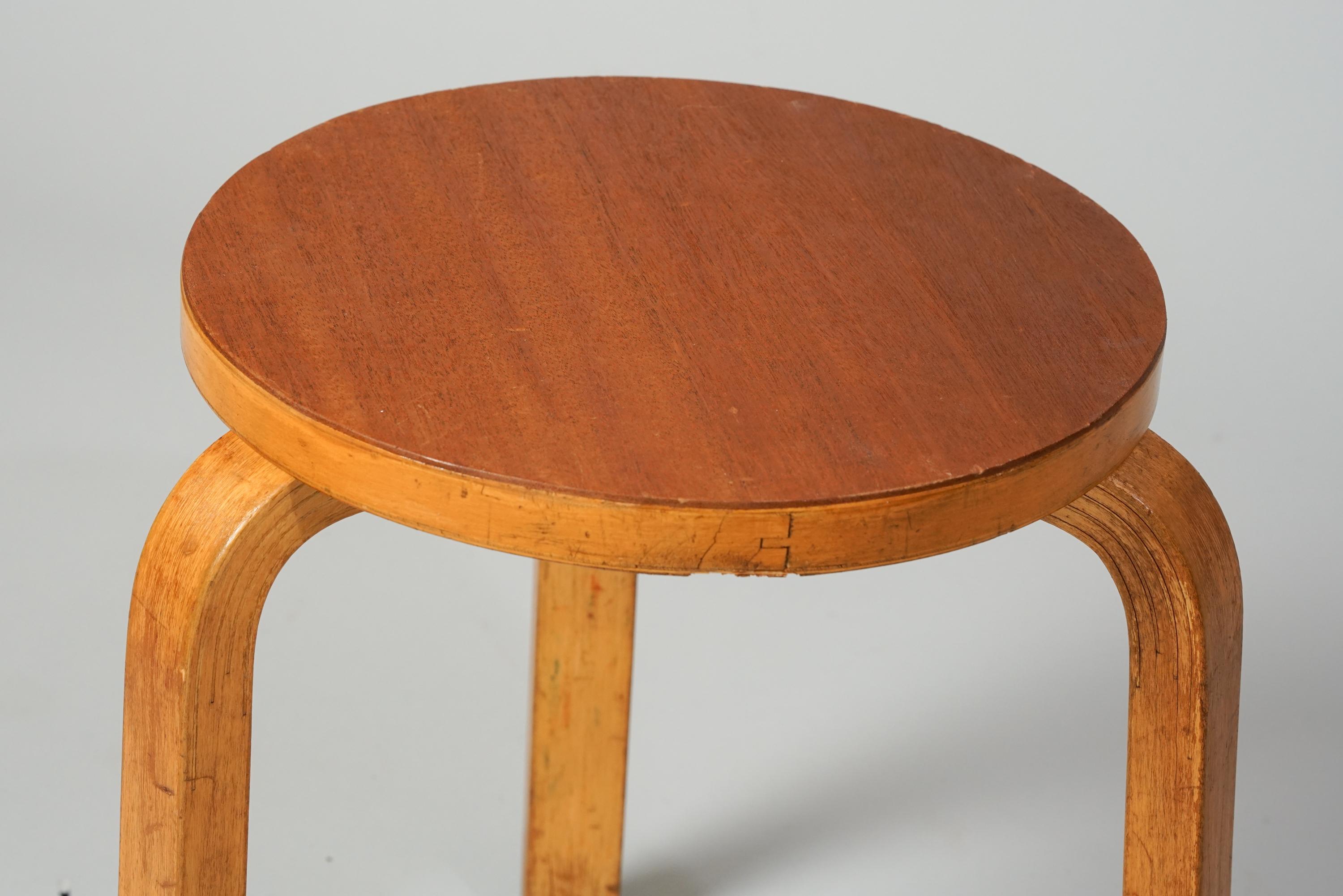 Rare Stool Model 60, Alvar Aalto, Oy Huonekalu- Ja Rakennustyötehdas ...