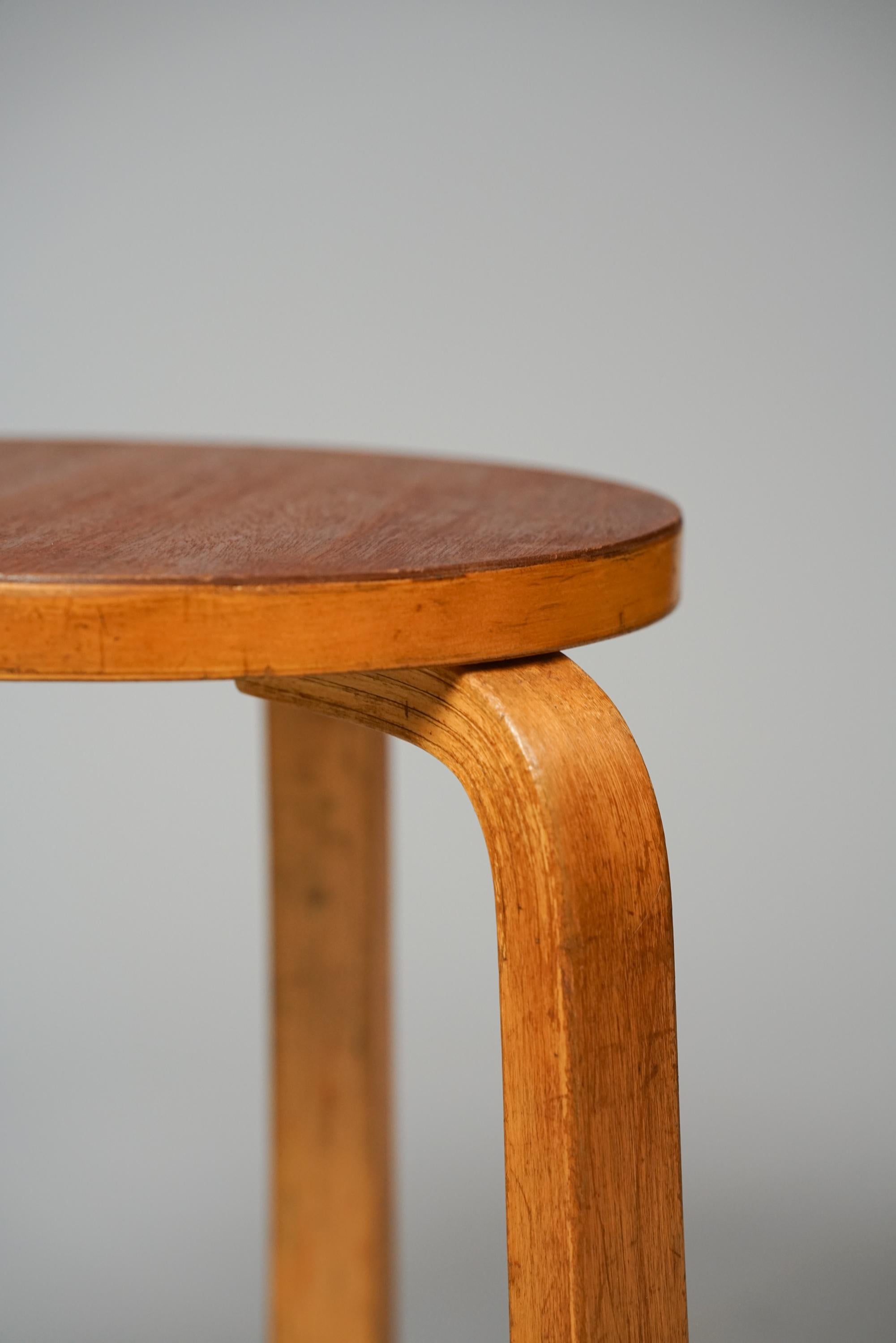 Rare Stool Model 60, Alvar Aalto, Oy Huonekalu- Ja Rakennustyötehdas ...