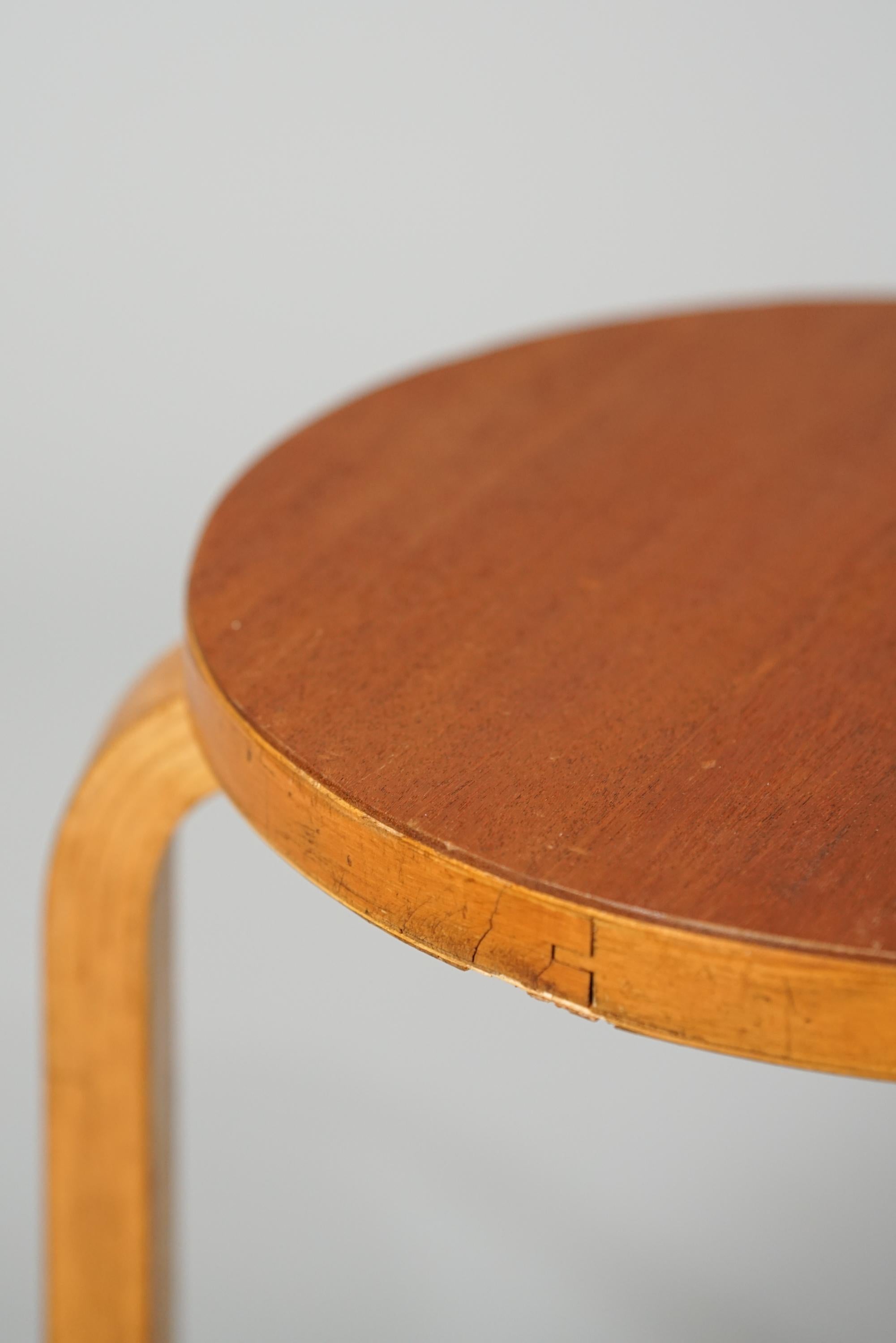 Rare Stool Model 60, Alvar Aalto, Oy Huonekalu- Ja Rakennustyötehdas ...