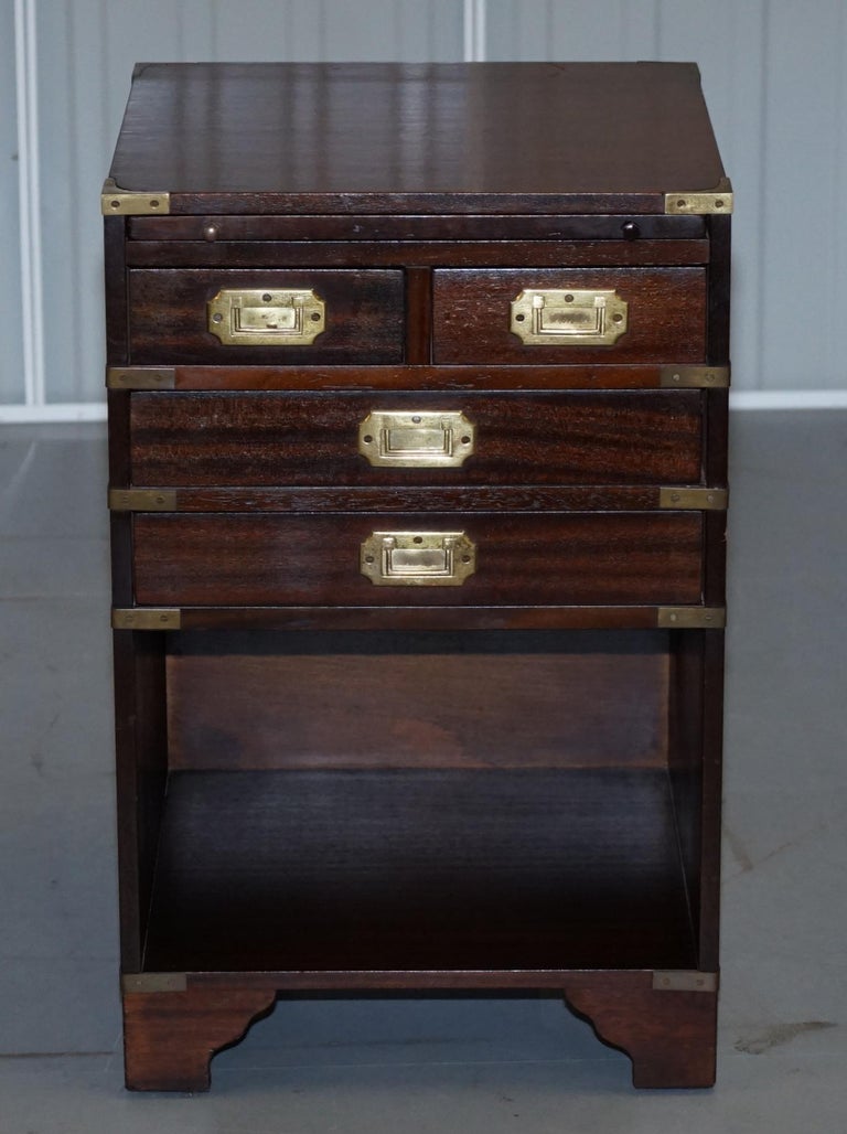 Rare Stunning Military Campaign Side Table with Butlers Serving Tray ...