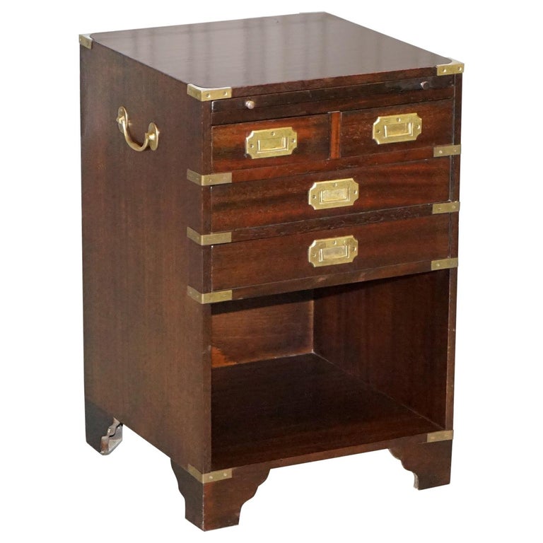 Rare Stunning Military Campaign Side Table with Butlers Serving Tray ...