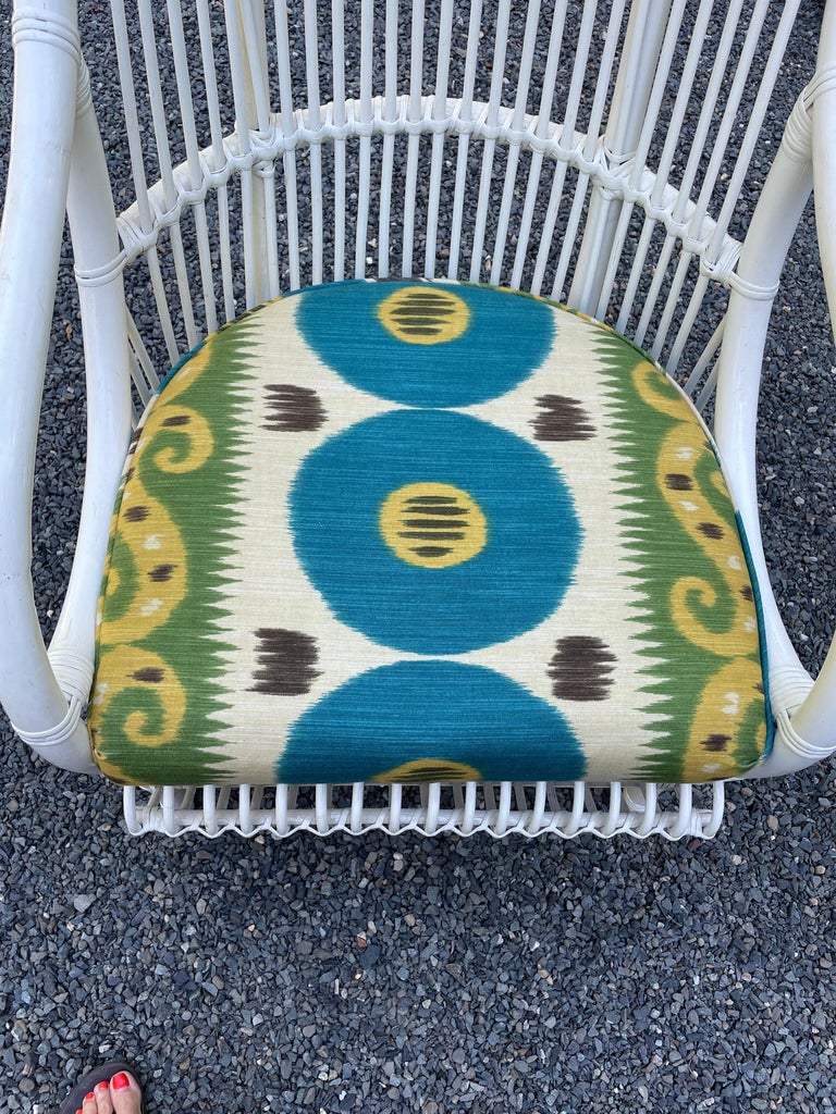 Rare Stylish Vintage Rattan Porters Chair by Willow and Reed For Sale ...