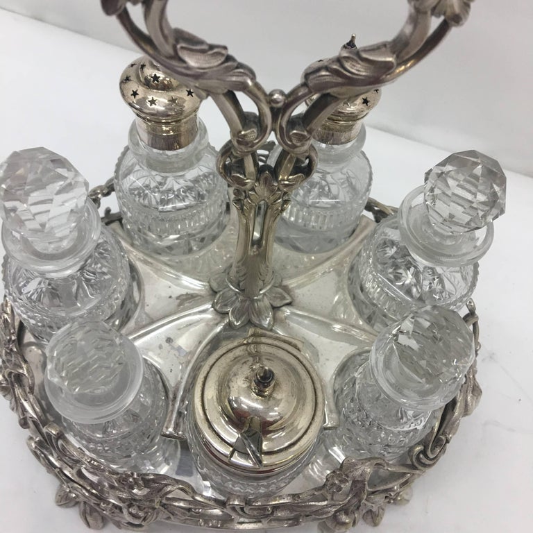 Rare T. Elkington Victorian Silver Plated British Table Cruet Set, 1870 ...