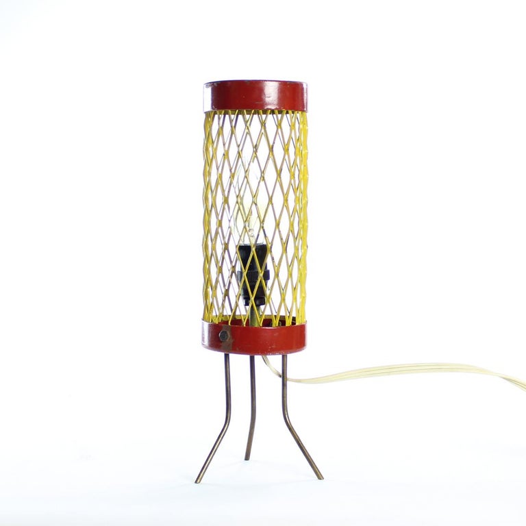 Rare Table Lamp in Metal, Czechoslovakia 1950s For Sale at 1stDibs