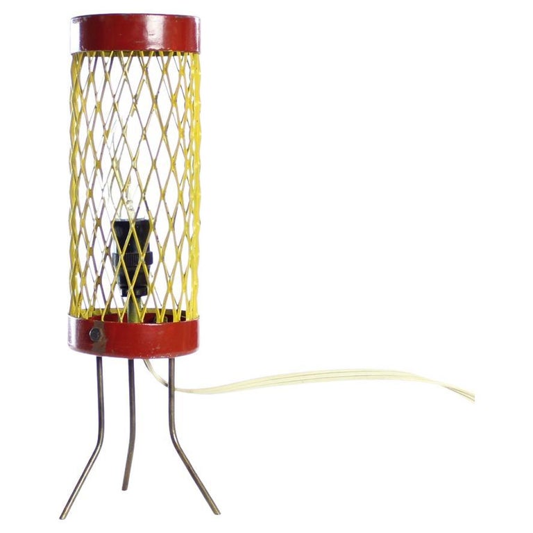 Rare Table Lamp in Metal, Czechoslovakia 1950s For Sale at 1stDibs