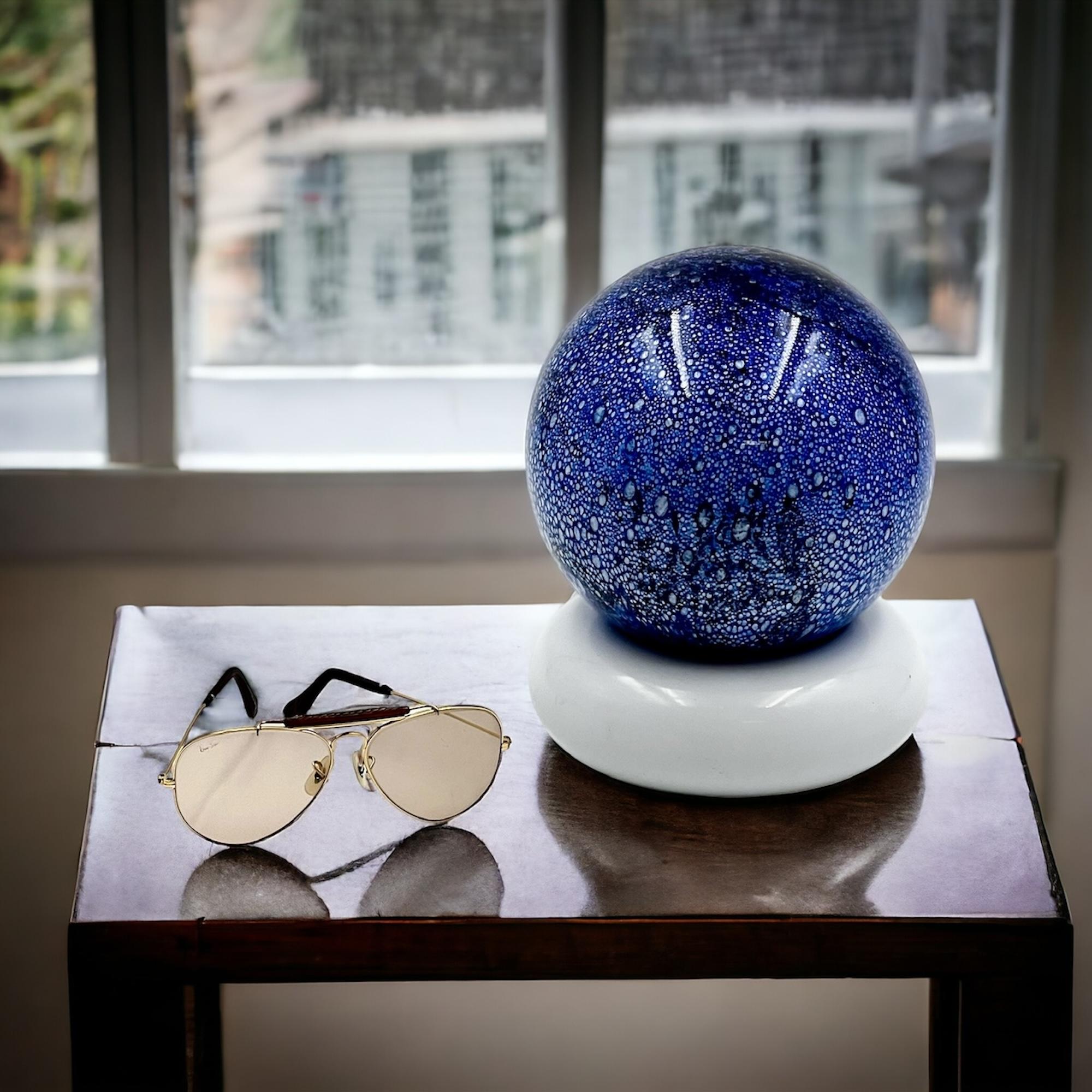 Rare Table Lamp 'Temptation' by Targetti Sankey – 70s Blue Speckled ...
