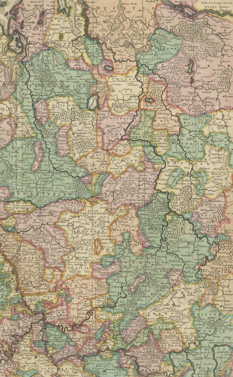 Rare Theodore Danckerts Map of the Lower Rhine and Moselle River ...