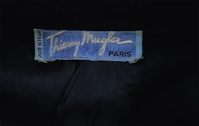 Rare Thierry Mugler SS 1988 Dress Black Iconic Dramatic Collectors ...