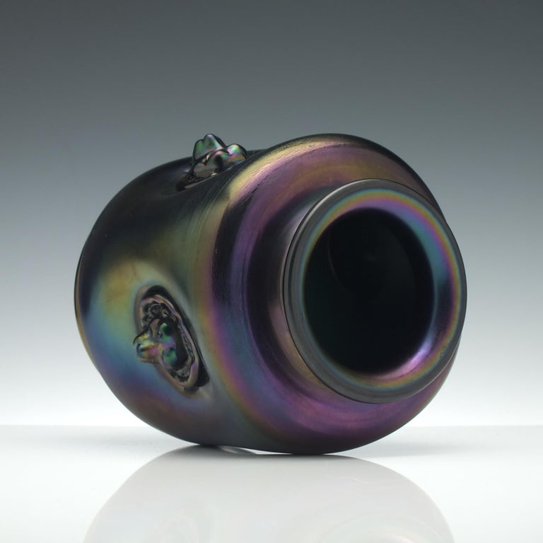 Rare Thomas Webb Bronze Lion Mask Glass Vase, circa 1880 at 1stDibs