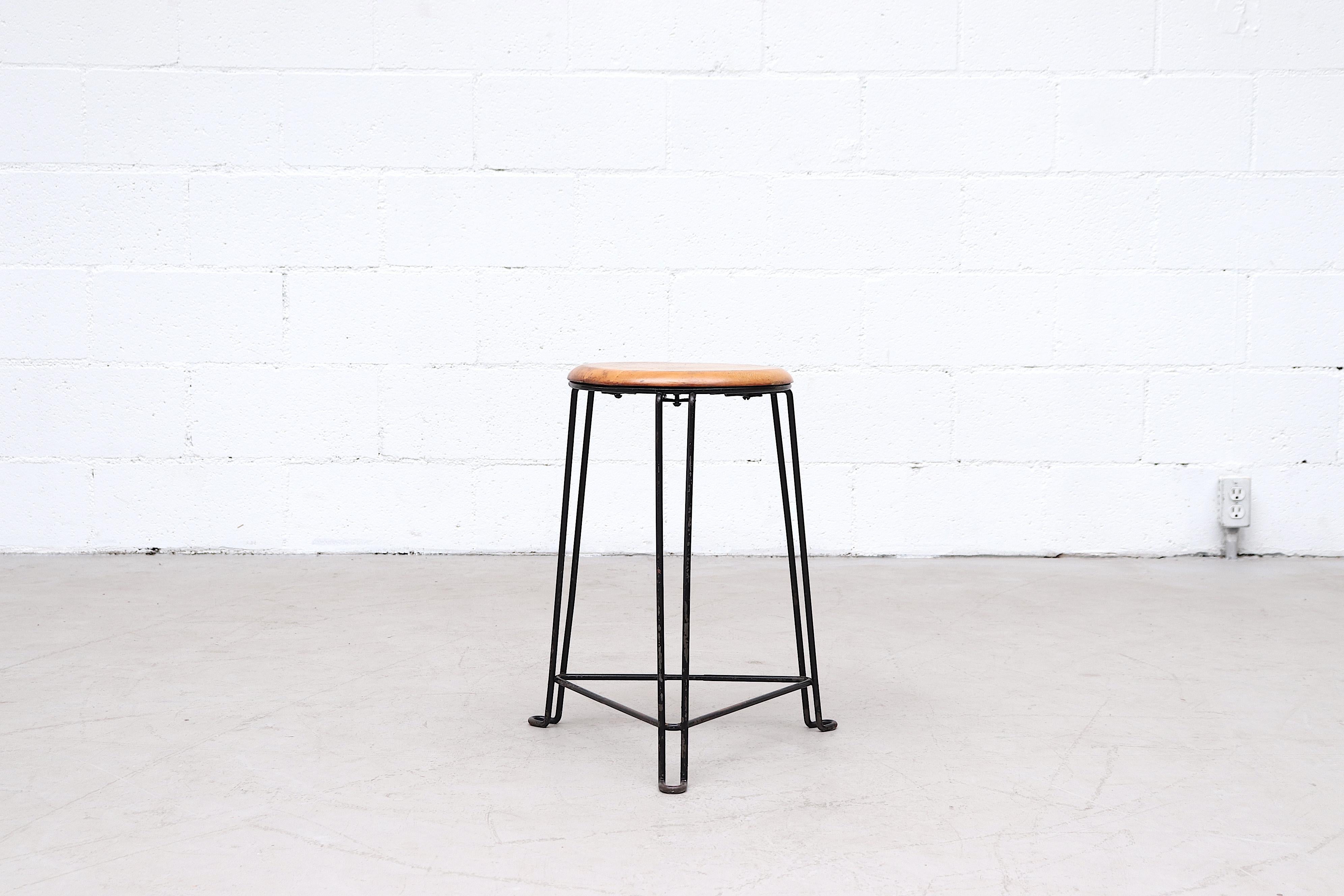 Rare Tomado Wood Topped Task Stool at 1stDibs | tomado stool