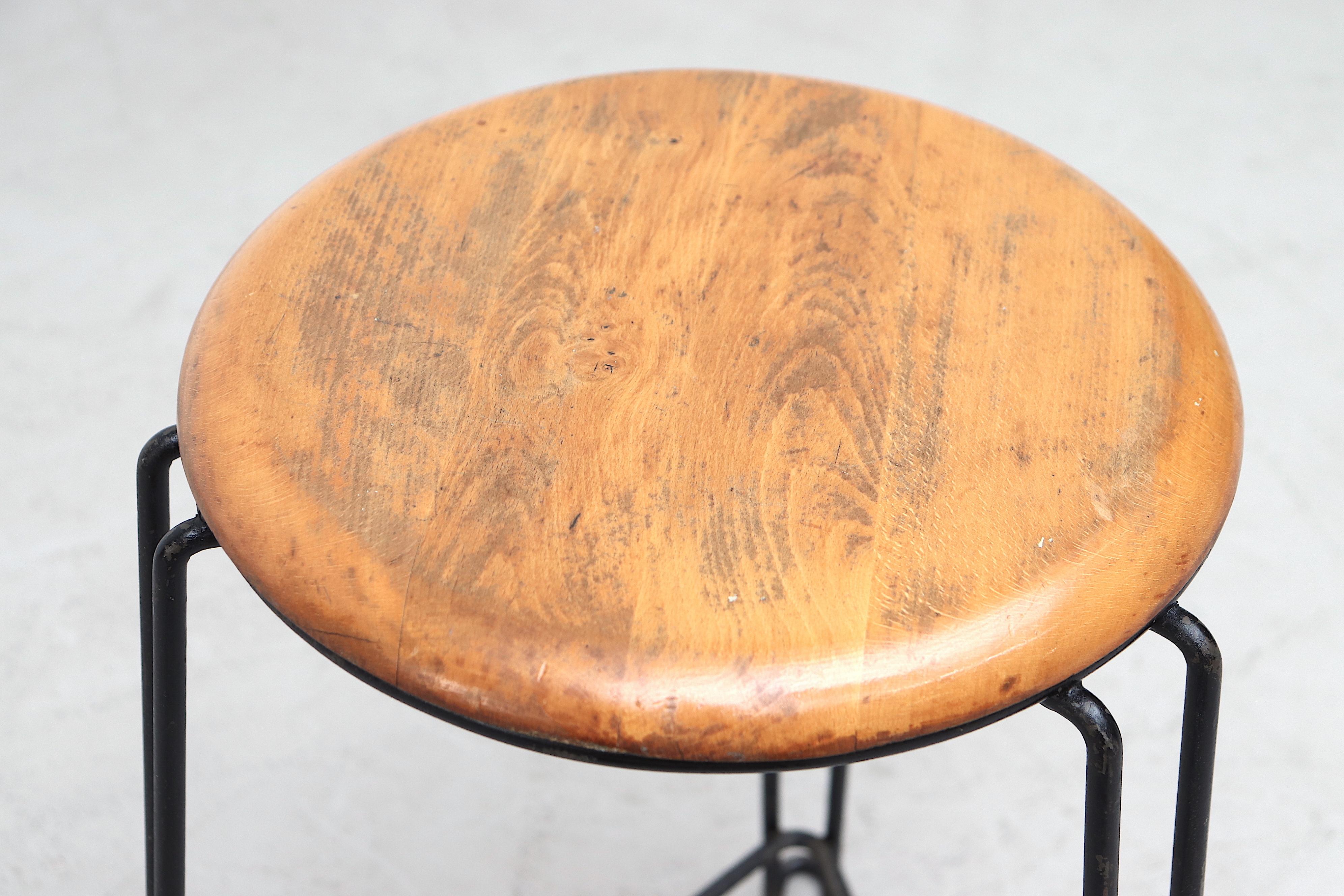 Rare Tomado Wood Topped Task Stool at 1stDibs | tomado stool