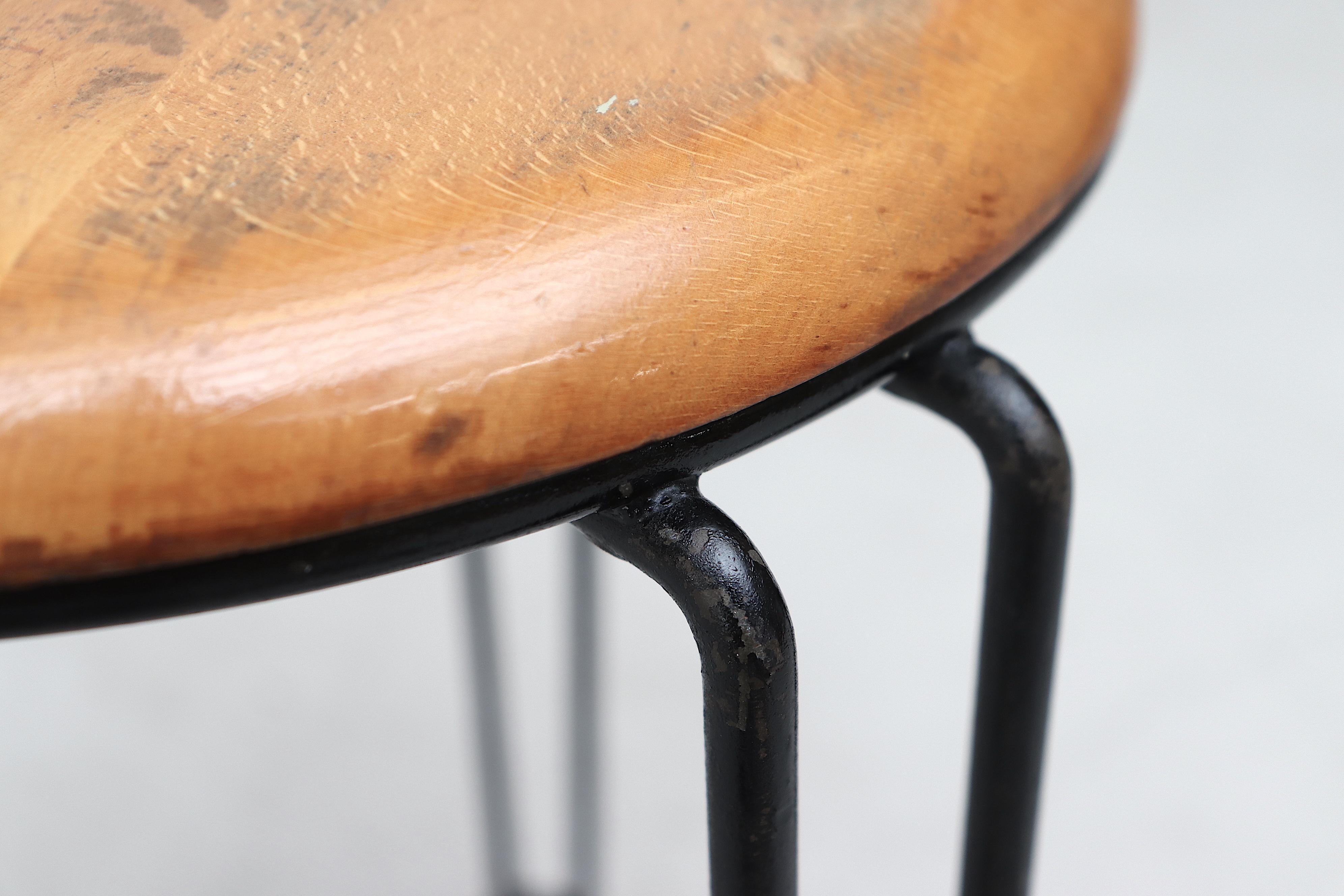 Rare Tomado Wood Topped Task Stool at 1stDibs | tomado stool