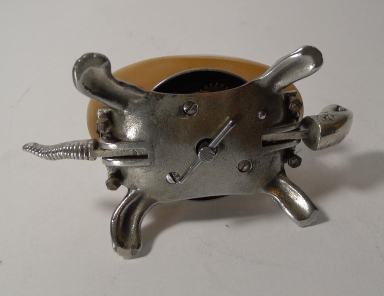 Rare Tortoise Mechanical Desk Bell with Mother of Pearl Shell For Sale ...