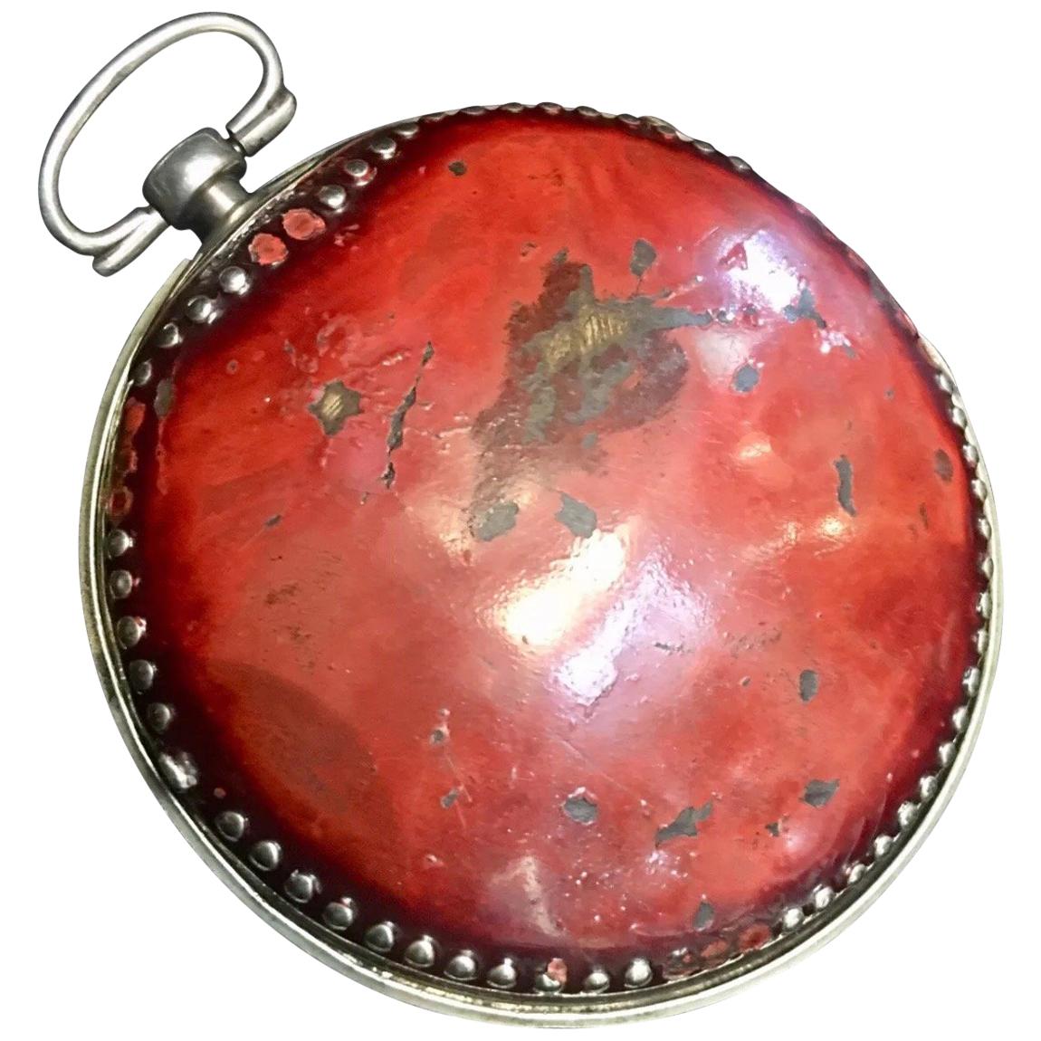 Rare and Unusual size Tortoise Shell Pair Cased Silver Verge Pocket ...