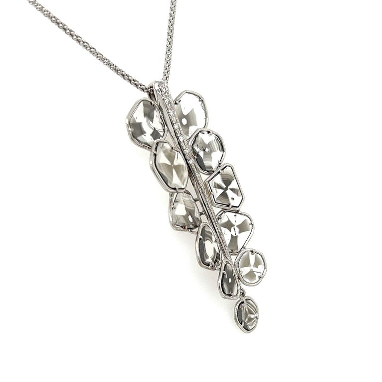 Rare Trapiche Diamond Vintage Gold Pendant Necklace Estate Fine Jewelry ...