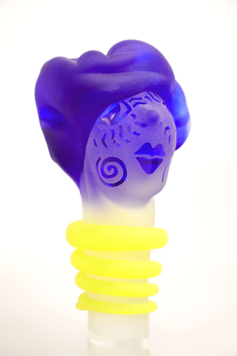 Rare Trio of Fellerman and Raabe Art Glass Head Sculptures For Sale at ...