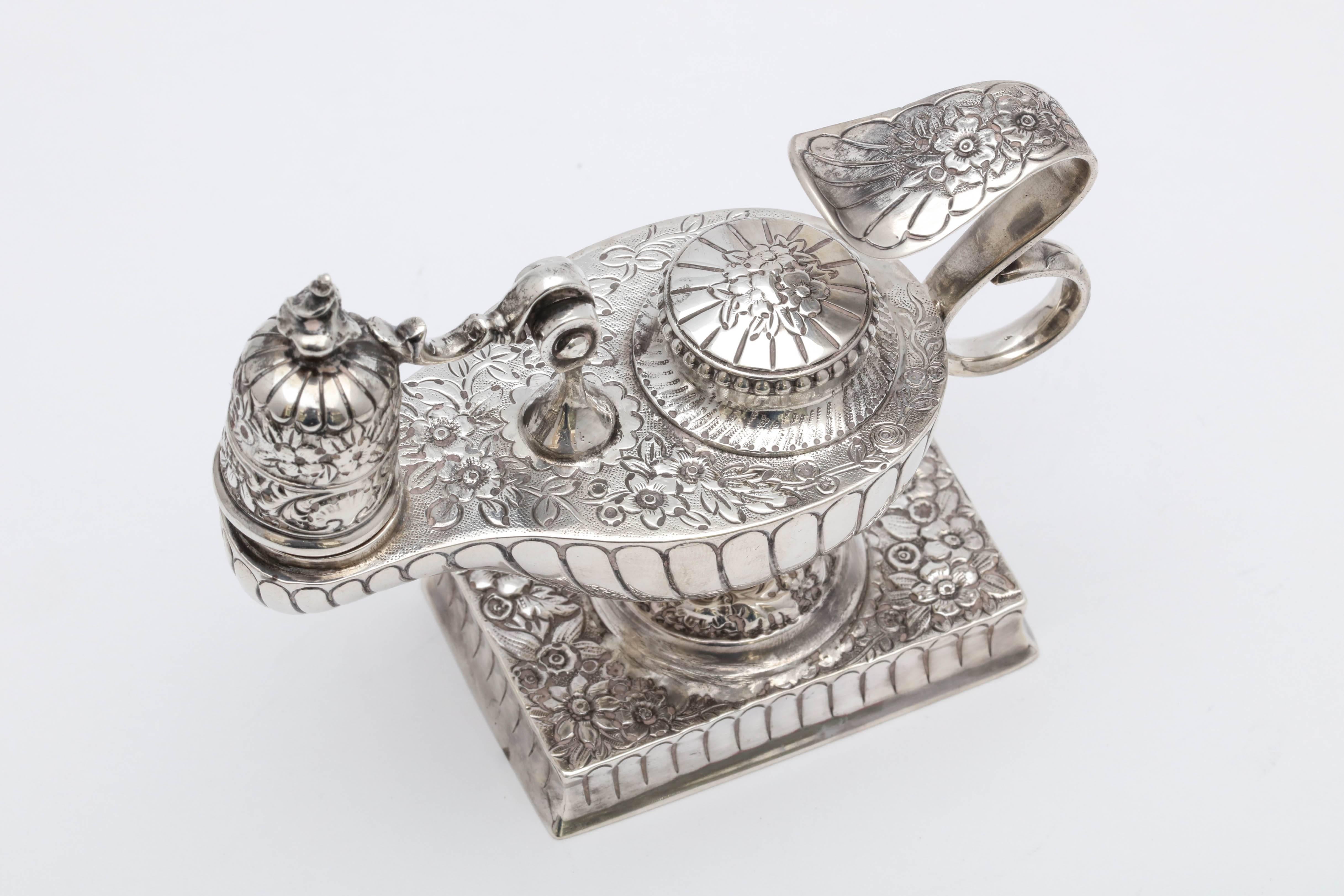 Rare, Unusual, Edwardian, Sterling Silver Aladdin's Lamp, Form Table ...