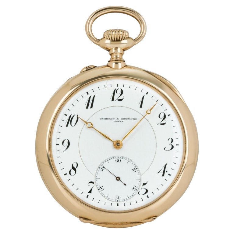 Rare Vacheron Constantin 18ct Gold Keyless Lever Open Face Pocket Watch ...