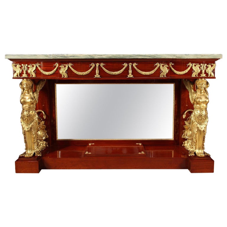 Rare Empire Style Console Attributed to Krieger, France, Circa 1860 For ...
