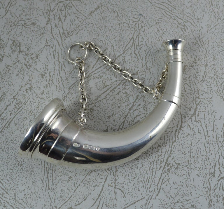 Rare Victorian Sampson Mordan Sterling Silver Bugle Horn Vinaigrette ...