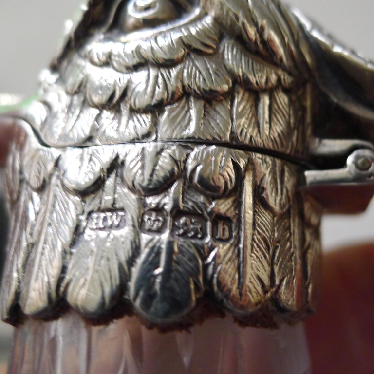 Rare Victorian Silver and Cut Glass Novelty Duck Decanter / Jug - 1894 ...